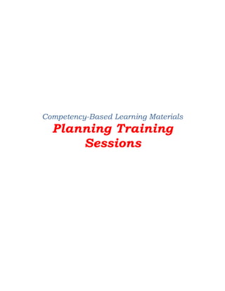 Plan training sessions | PDF