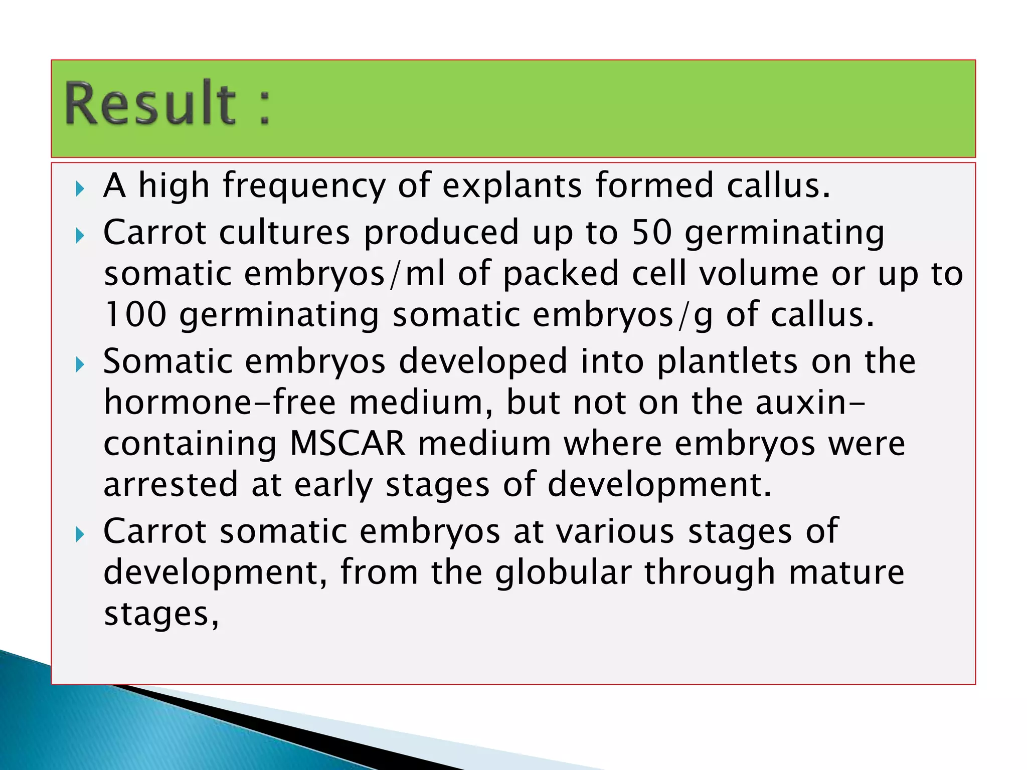 Plant Regeneration from Callus Culture by Somatic Embryogenesis.pptx