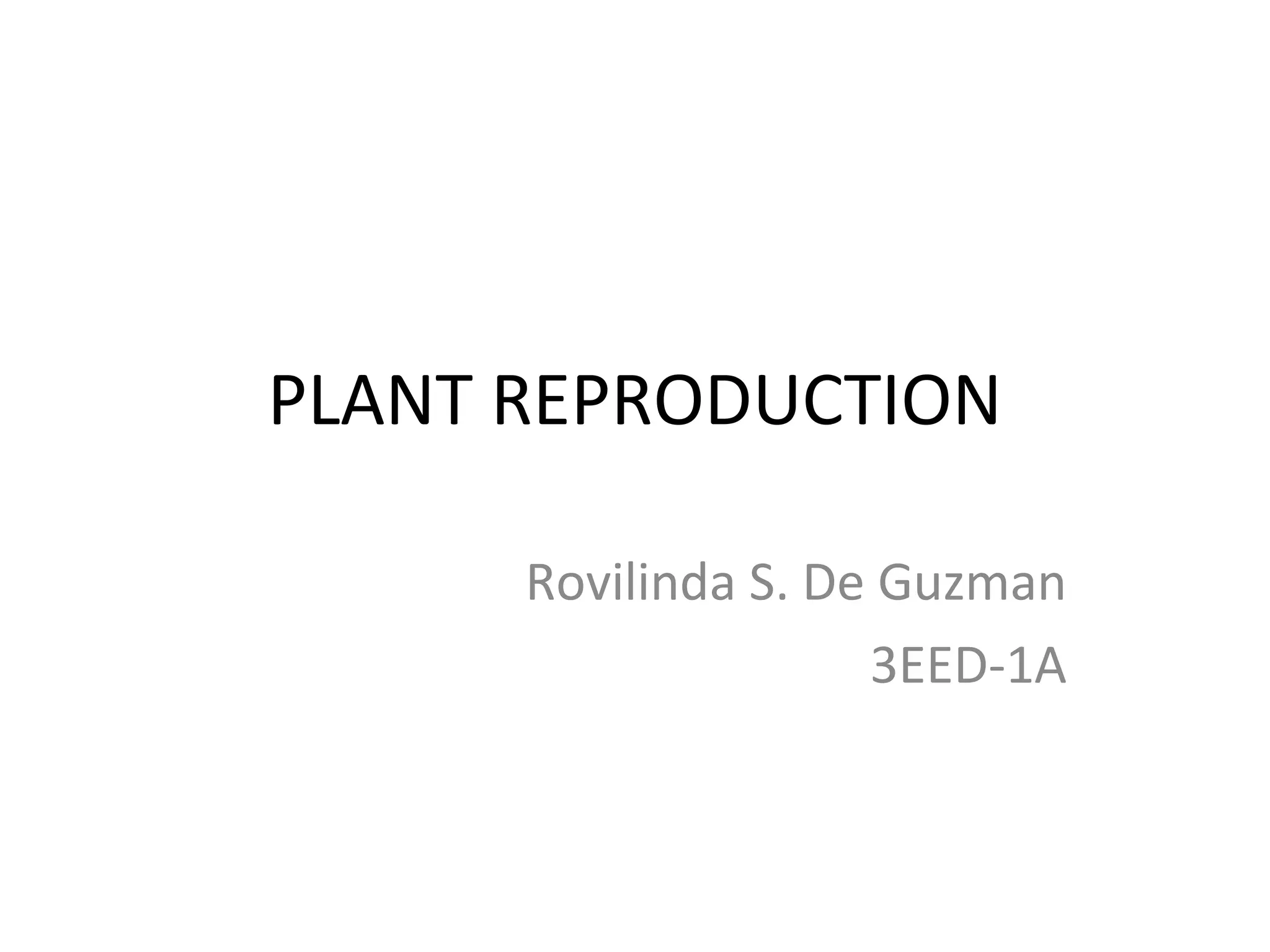 Plant reproduction | PPT