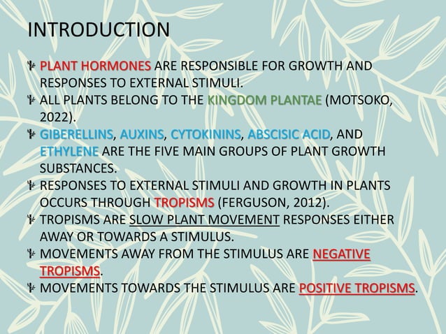 PLANT RESPONSES TO THE ENVIRONMENT.pptx | Gardening | Home & Garden