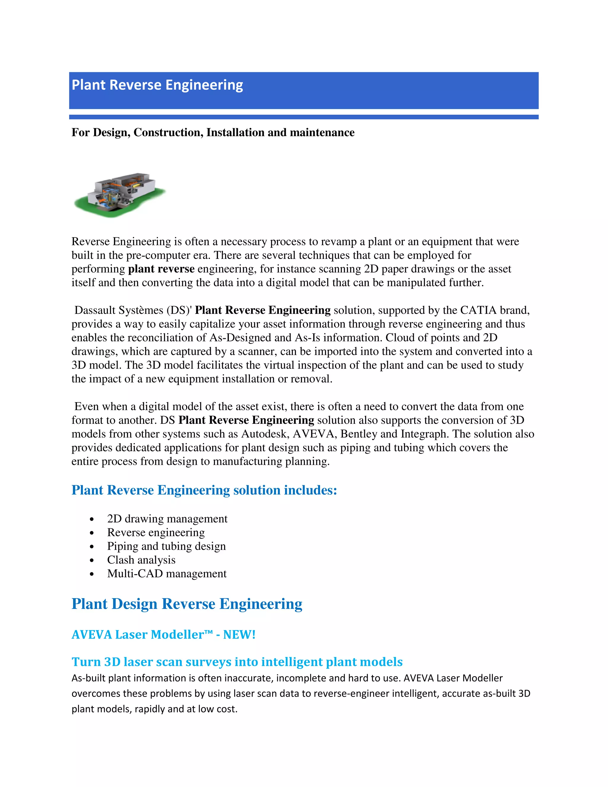 Plant reverse engineering | PDF