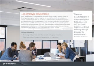 Plantronics findings on noise at work and how to limit it - Eguide | PPT