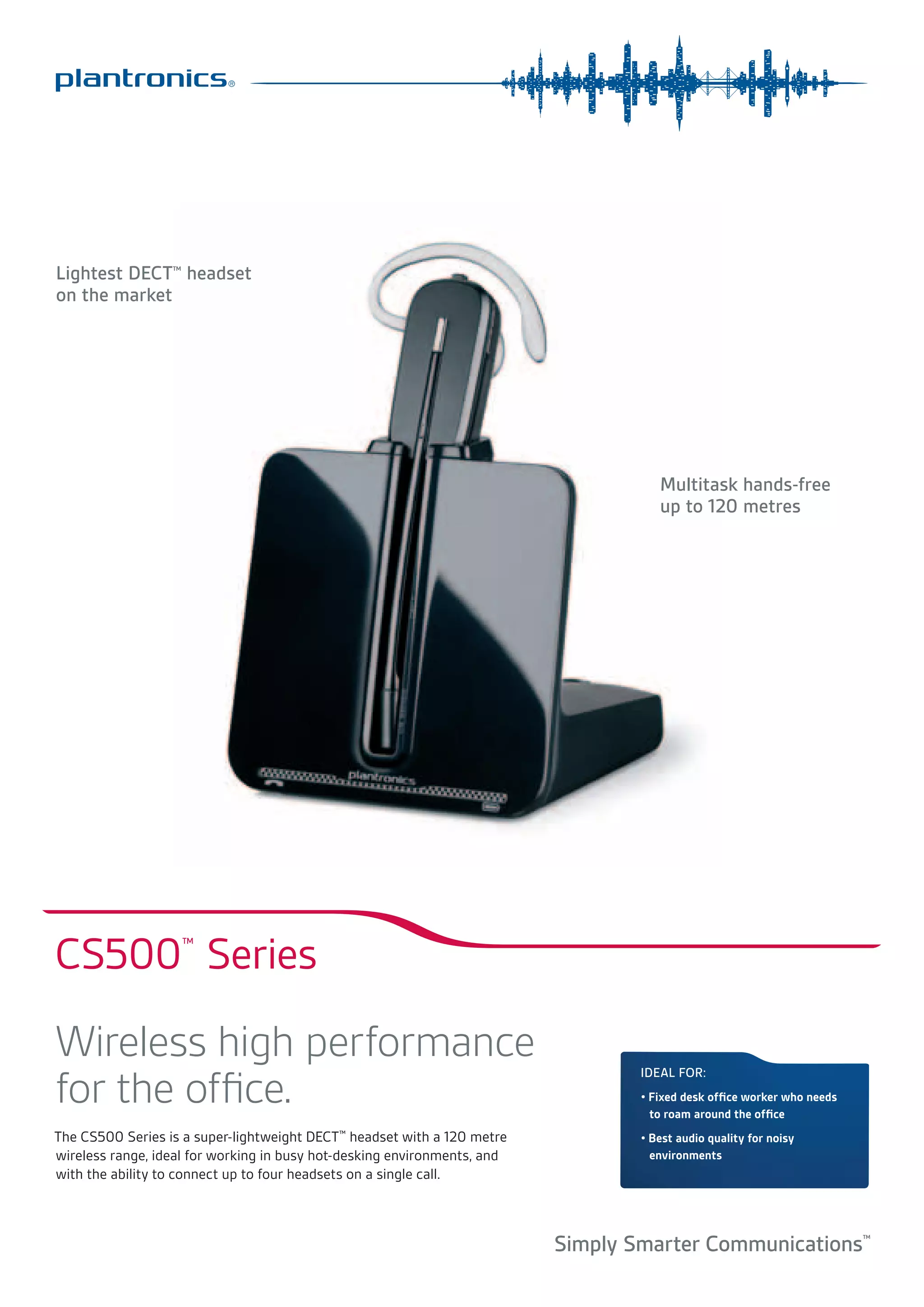 Plantronics cs500 series data sheet | PDF