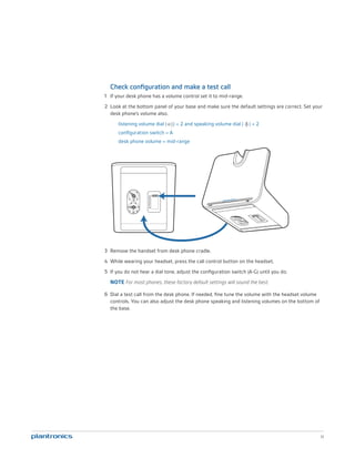 Plantronics cs530 user guide | PDF