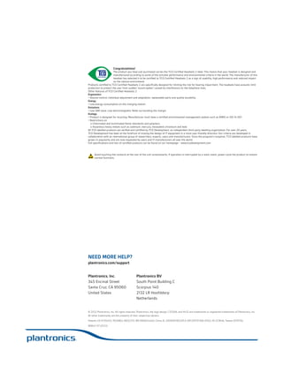 Plantronics cs530 user guide | PDF