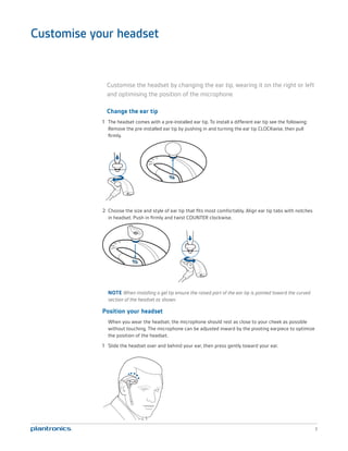 Plantronics cs530 user guide | PDF