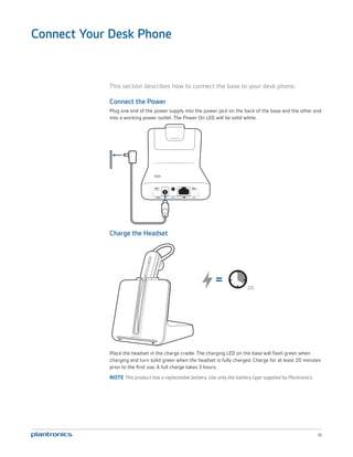 Plantronics cs540 user guide | PDF