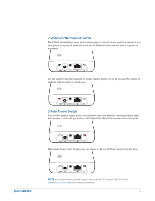 Plantronics cs540 user guide | PDF