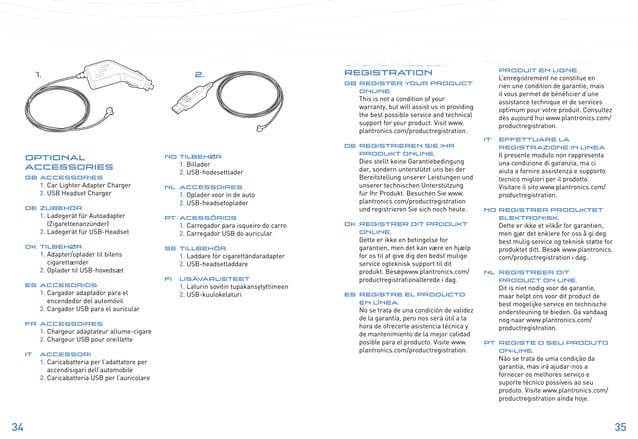Plantronics explorer 320 user guide | PDF