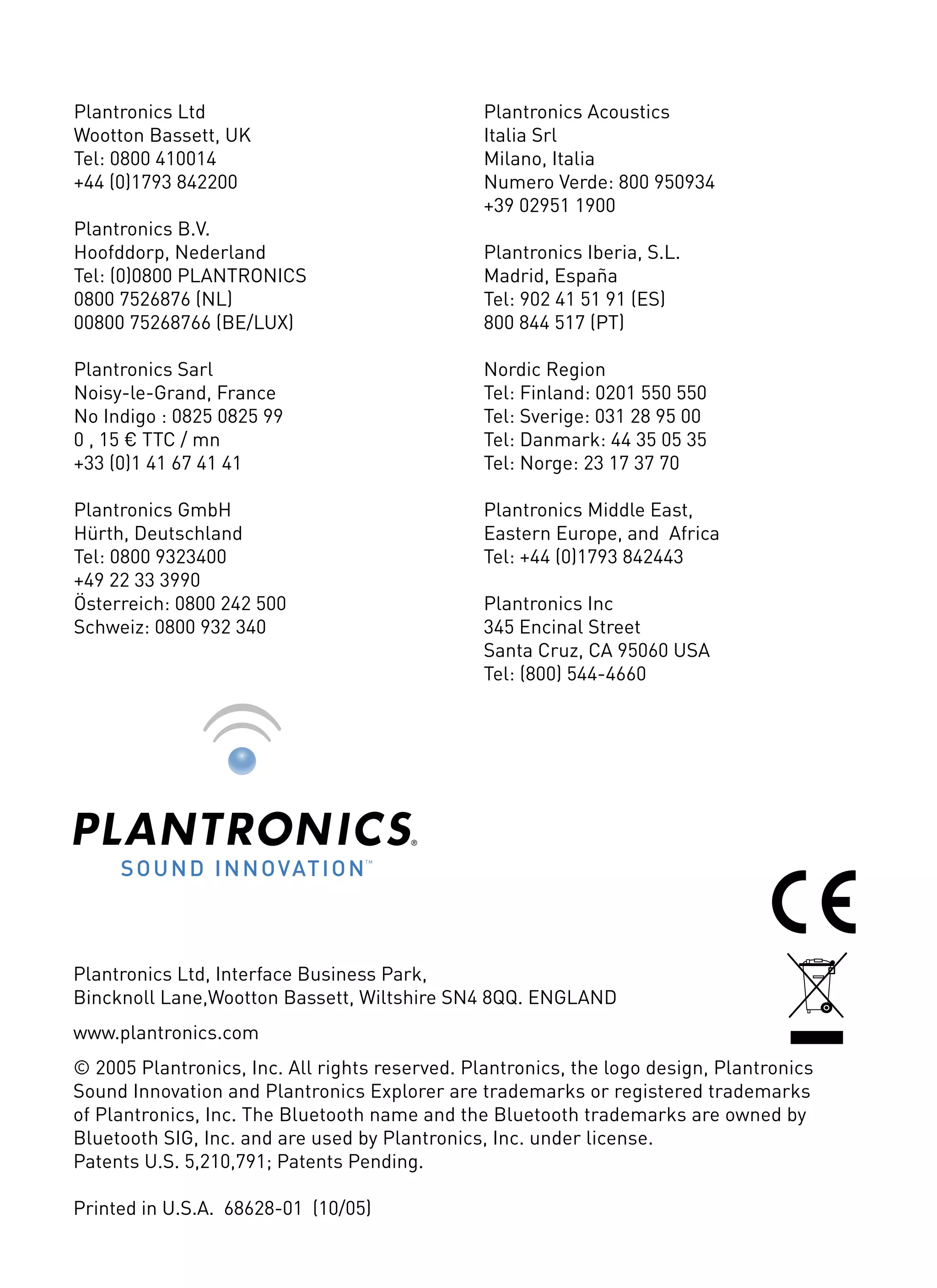 Plantronics explorer 340 user guide | PDF