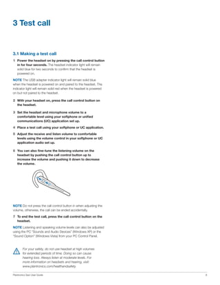 Plantronics savi go wg100 convertible bluetooth headset user guide | PDF