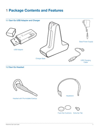 Plantronics savi go wg101 convertible bluetooth headset user guide | PDF