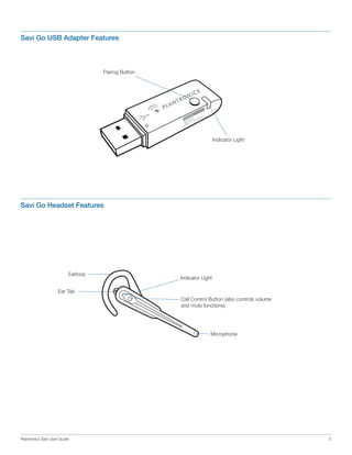 Plantronics savi go wg101 convertible bluetooth headset user guide | PDF