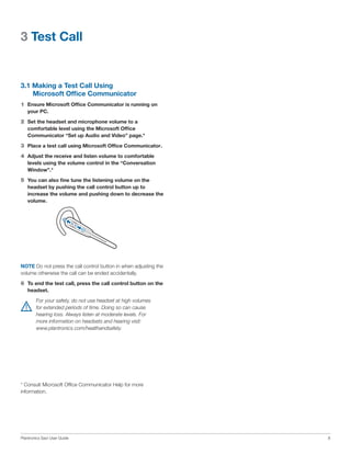 Plantronics savi go wg101 convertible bluetooth headset user guide | PDF