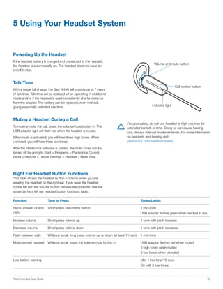 Plantronics savi w440 m user guide | PDF