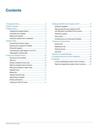 Plantronics savi w440 m user guide | PDF