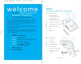 Plantronics vista m12 user guide | PPT