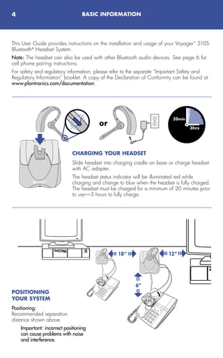 Plantronics voyager 510 s user guide | PDF