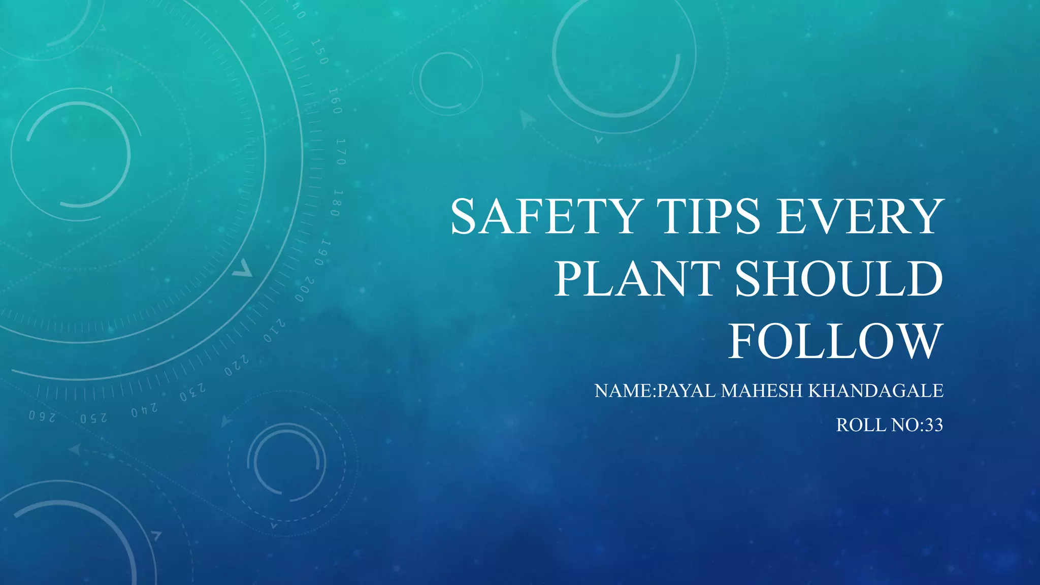 Plant safety tips | PPTX