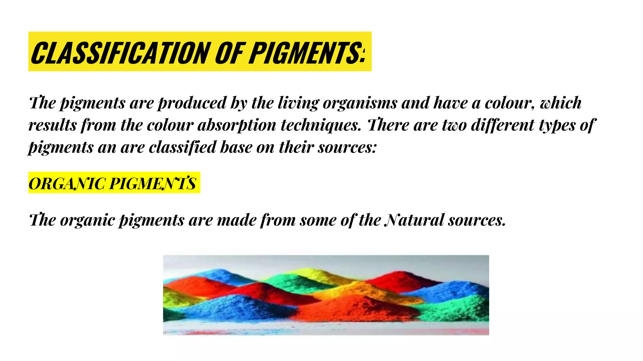 PLANTS AND ANIMALS PIGMENTS | PPTX