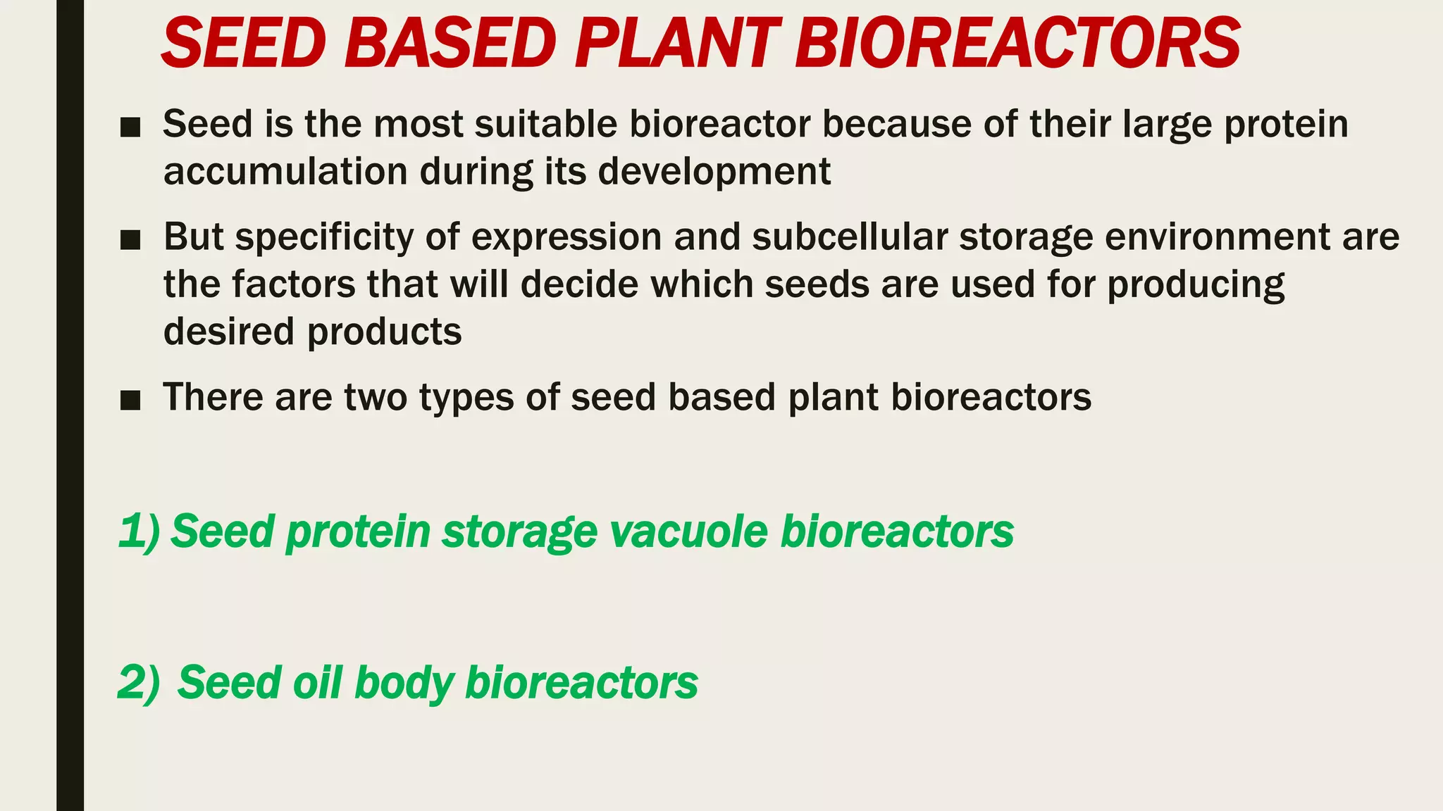 Plants as bioreactors | PPTX