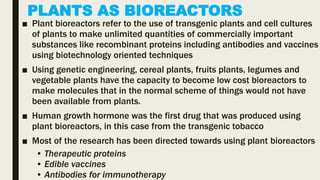 Plants as bioreactors | PPTX