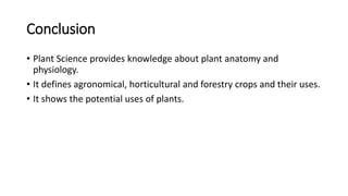 Plant science | PPTX