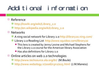 Plant Sciences Libraries 2.0 / SLA 2008, Seattle | PPT