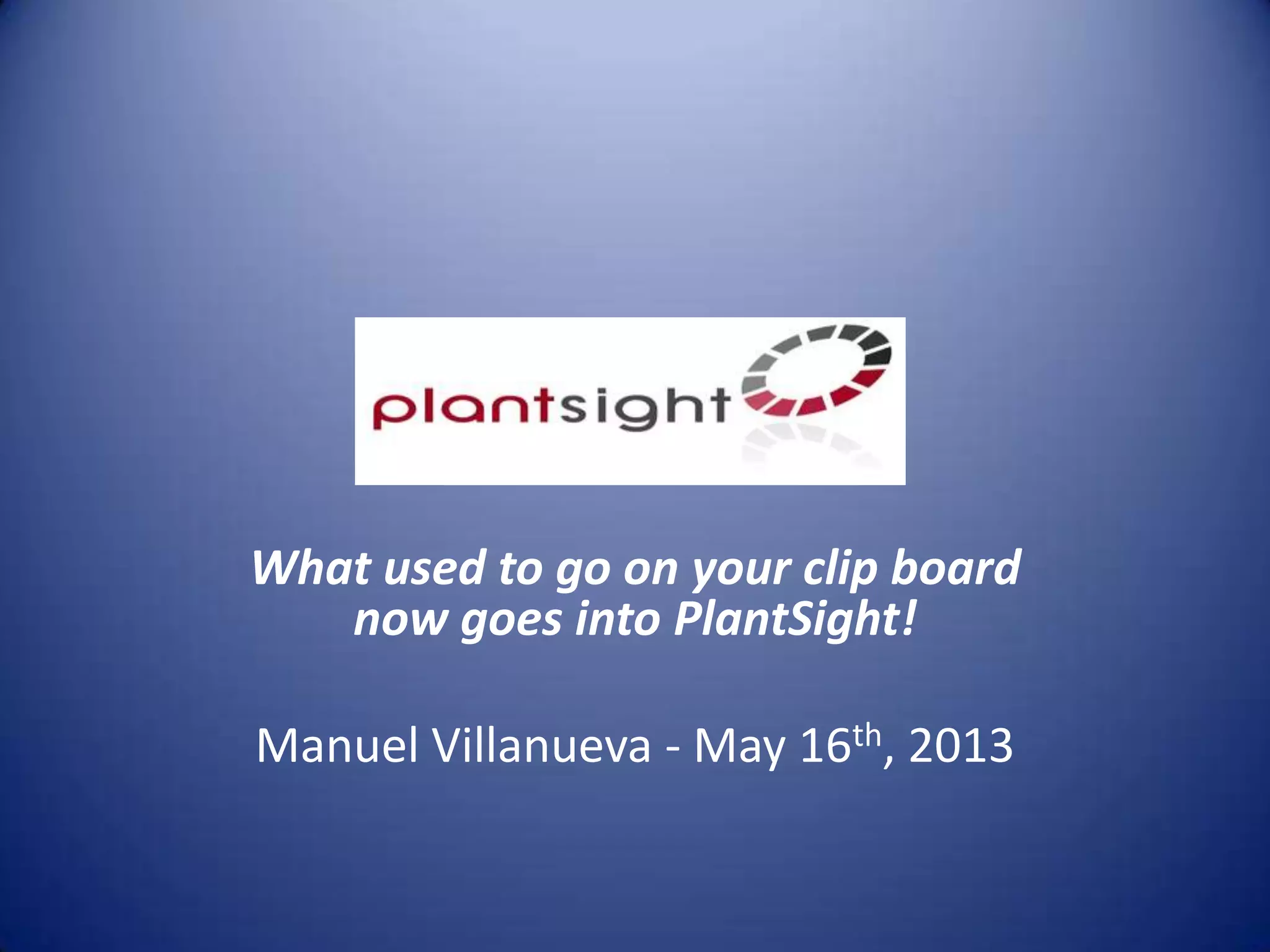 Plantsight presentation | PPT