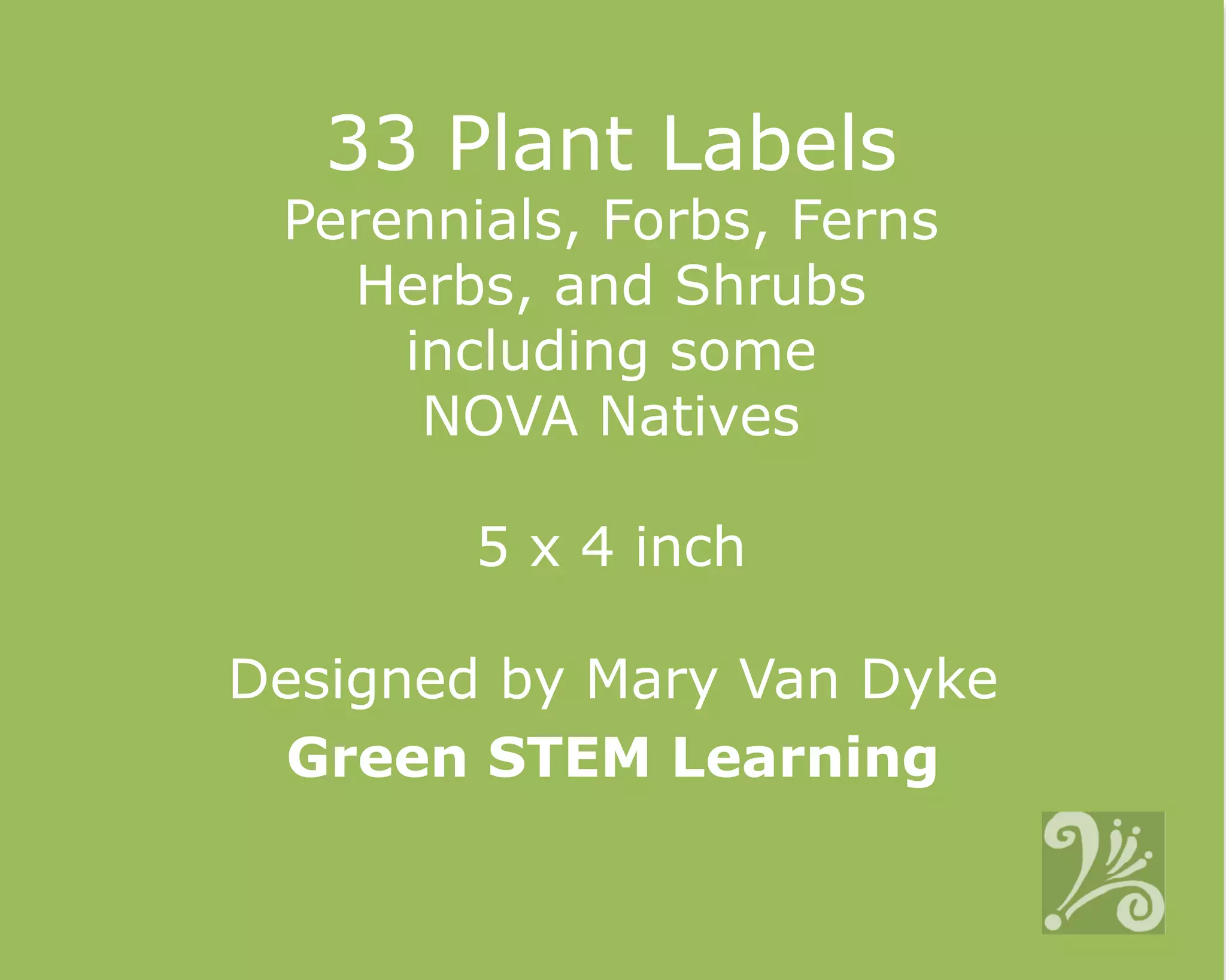 33 Plant Signs 5 x 4 inch including NOVA Natives and other perennials ...