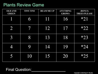 Kingdom Plantae, Plant Biology PowerPoint Review Game, Quiz | PPTX