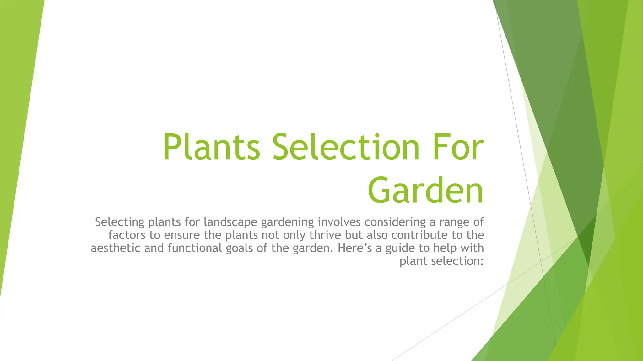 Plants Selection for garden plants selection.pptx