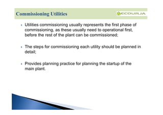 World Class Manufacturing:Plant Start Up and Commissioning Procedure | PDF