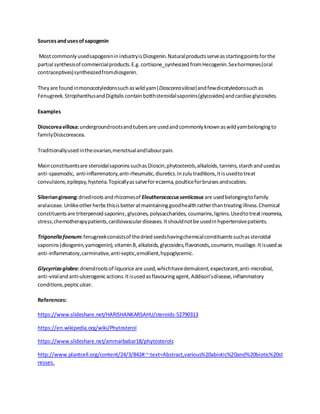 Plant steroids | PDF