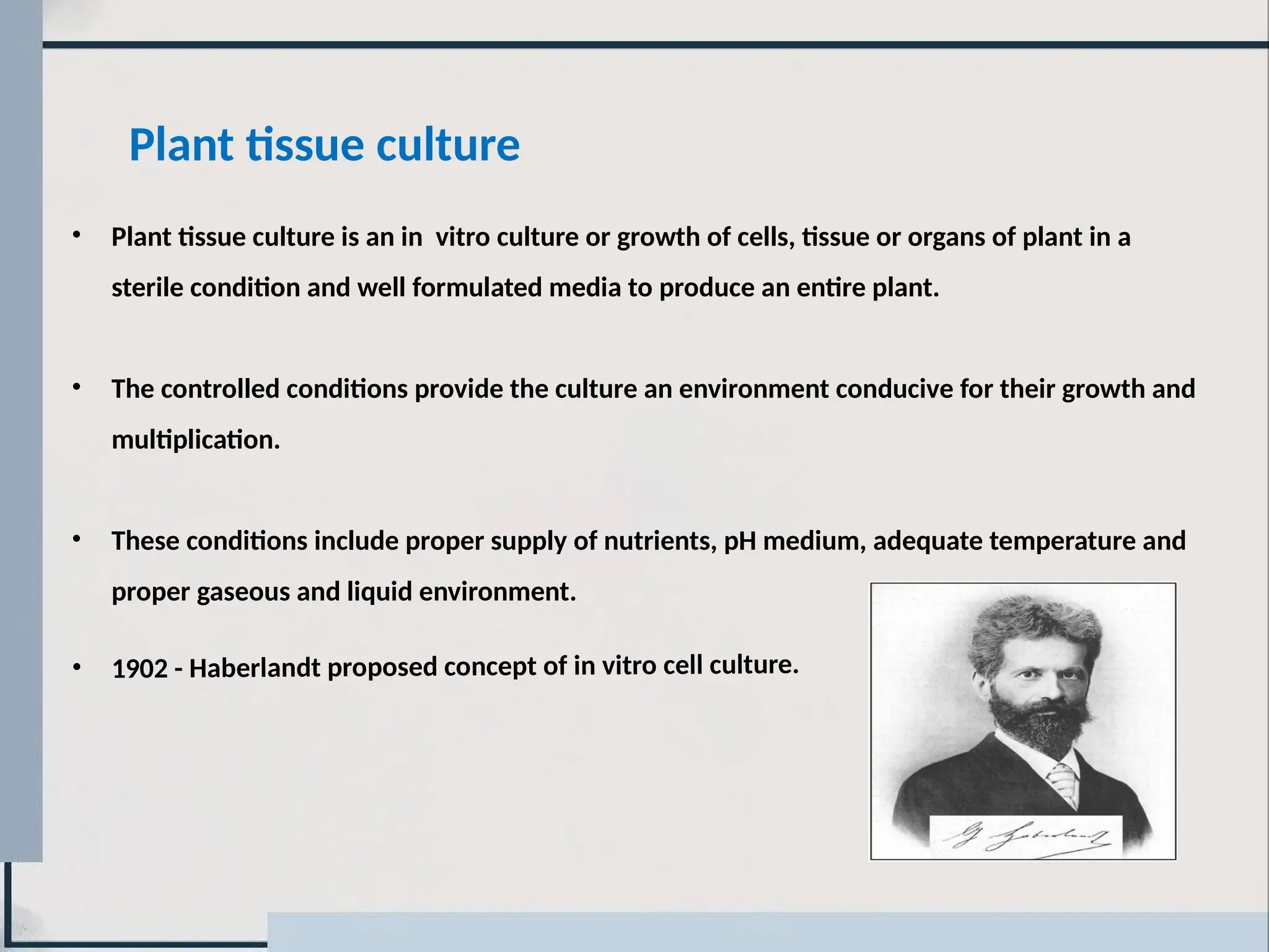 presentation on plant tissue culture msc botany | PPT