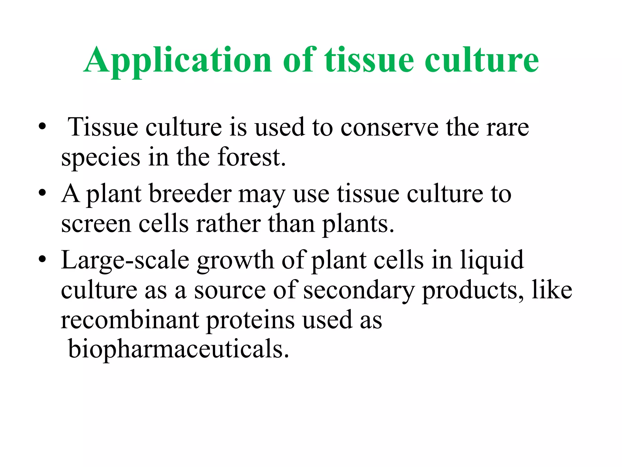 Plant tissue culture | PPTX