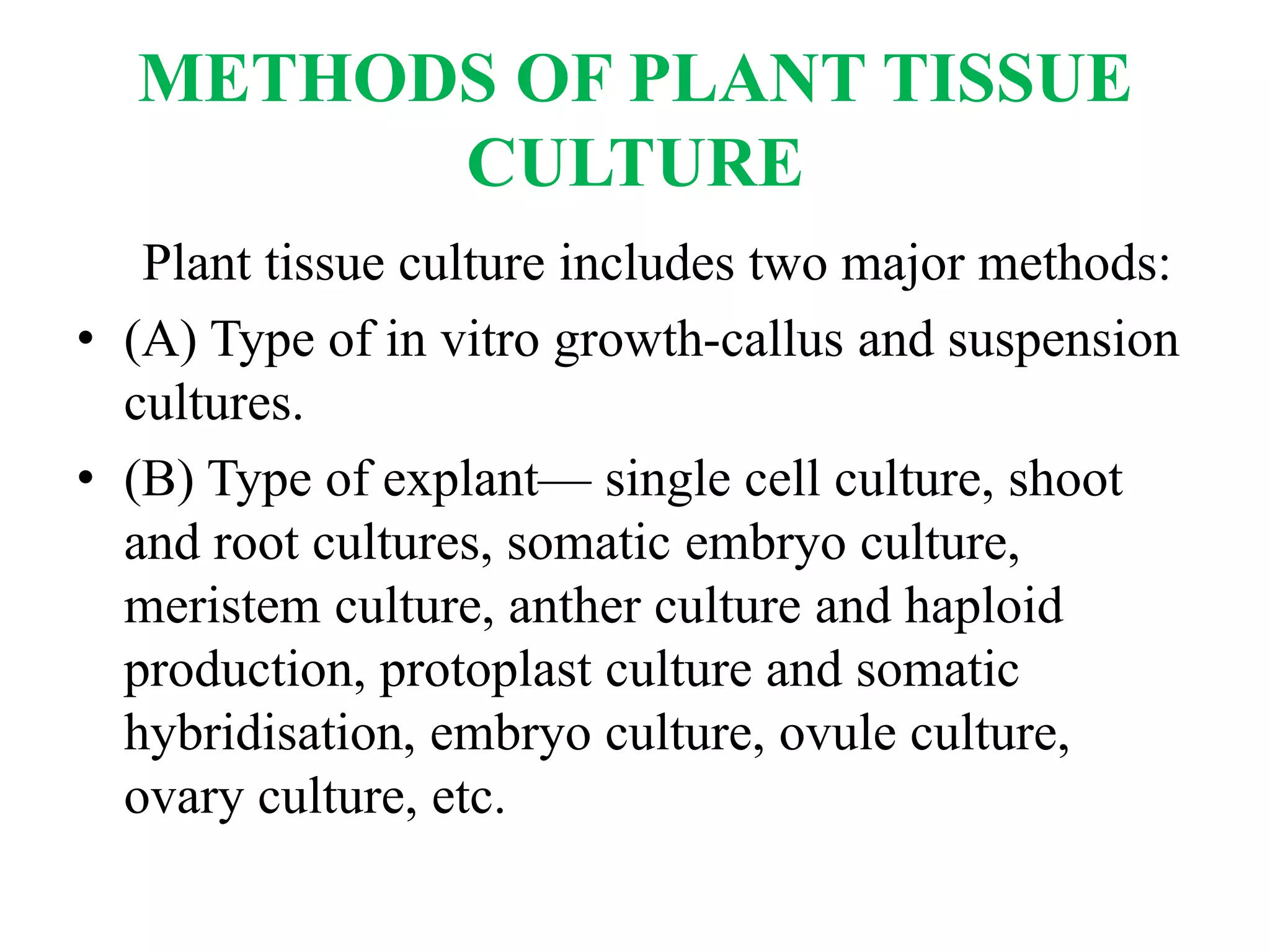 Plant tissue culture | PPTX