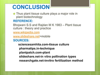 Plant tissue culture | PPTX