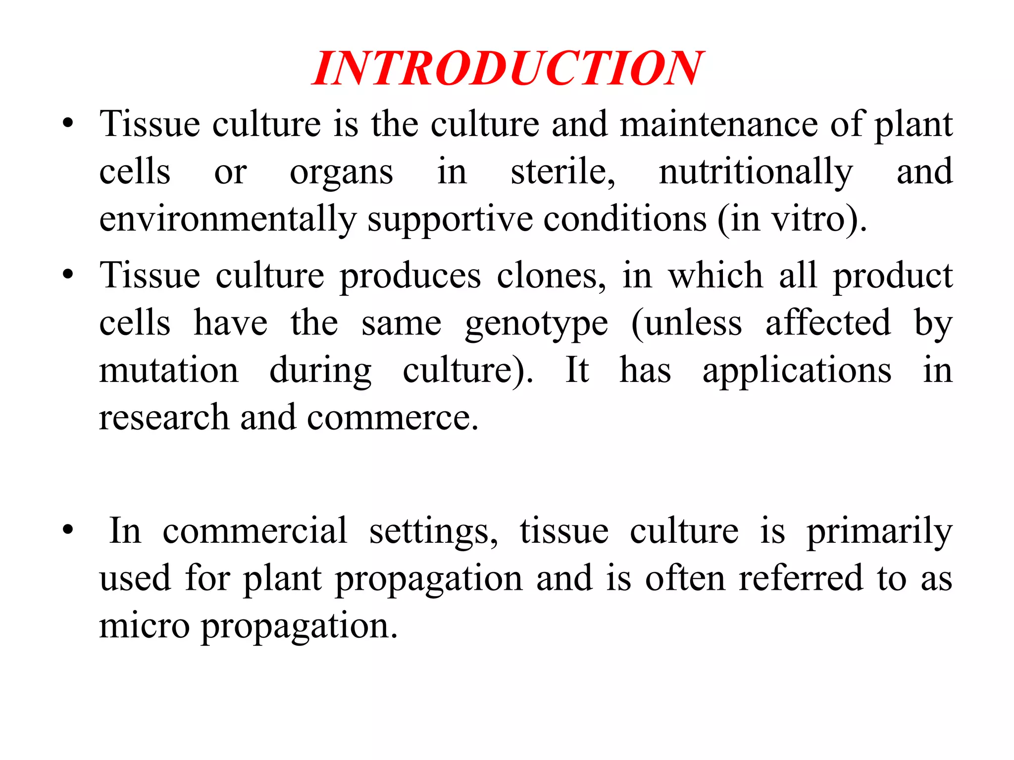 Plant tissue culture | PPTX