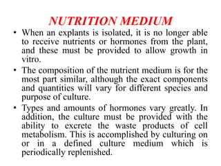 Plant tissue culture | PPTX