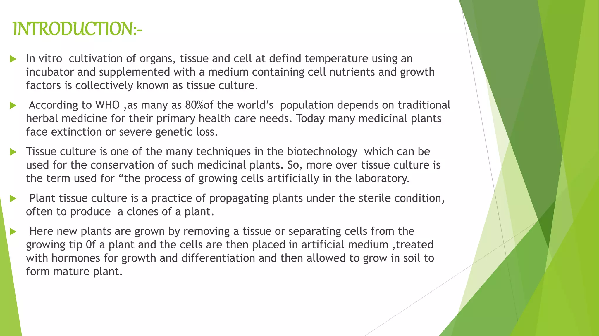 Plant tissue culture | PPTX