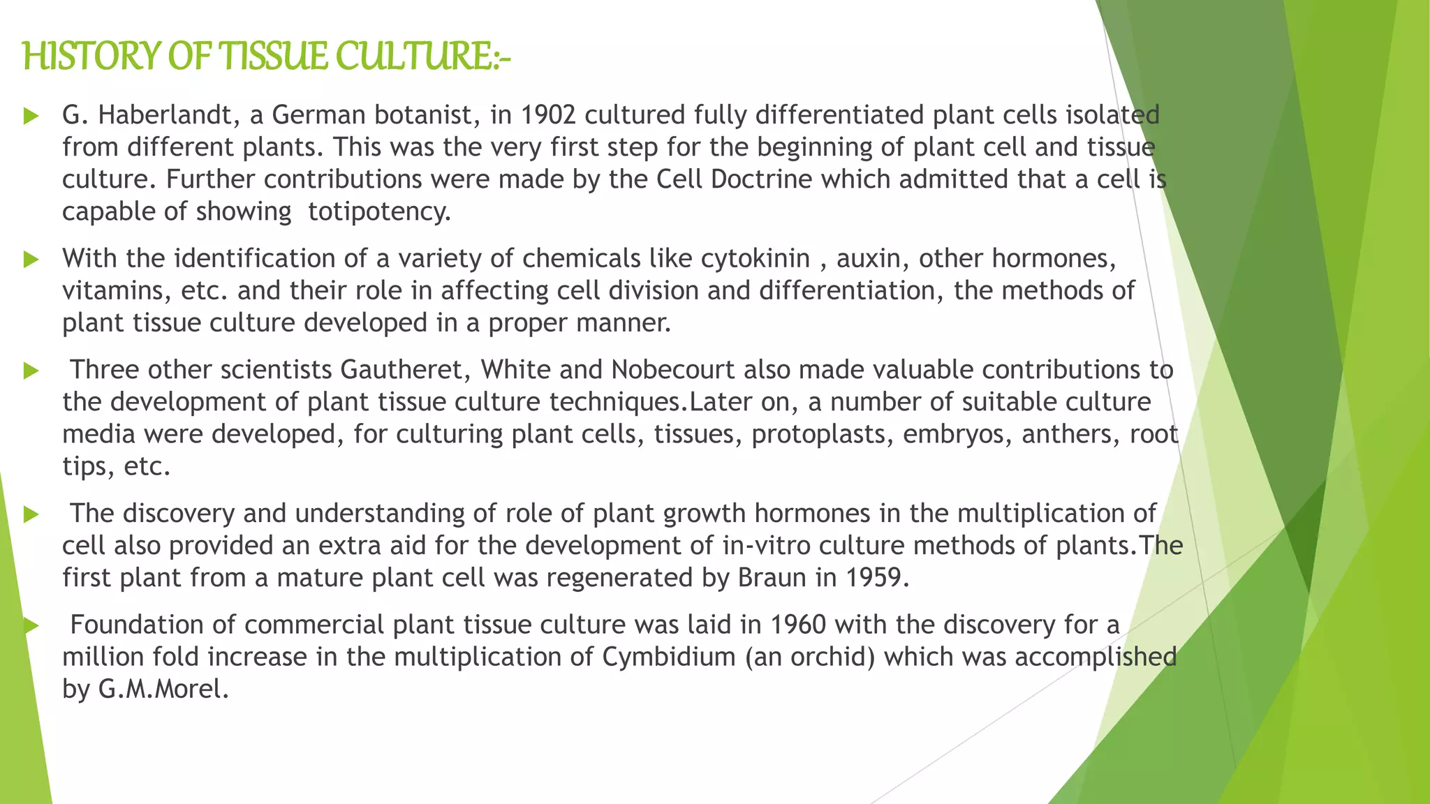 Plant tissue culture | PPTX