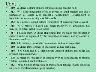 plant tissue culture technique and importance | PPTX