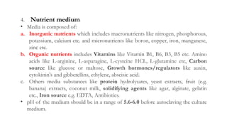 PLANT TISSUE CULTURE SEM 3 PHARMACOGNOSY AND PHYTOCHEMISTRY-I | PPT