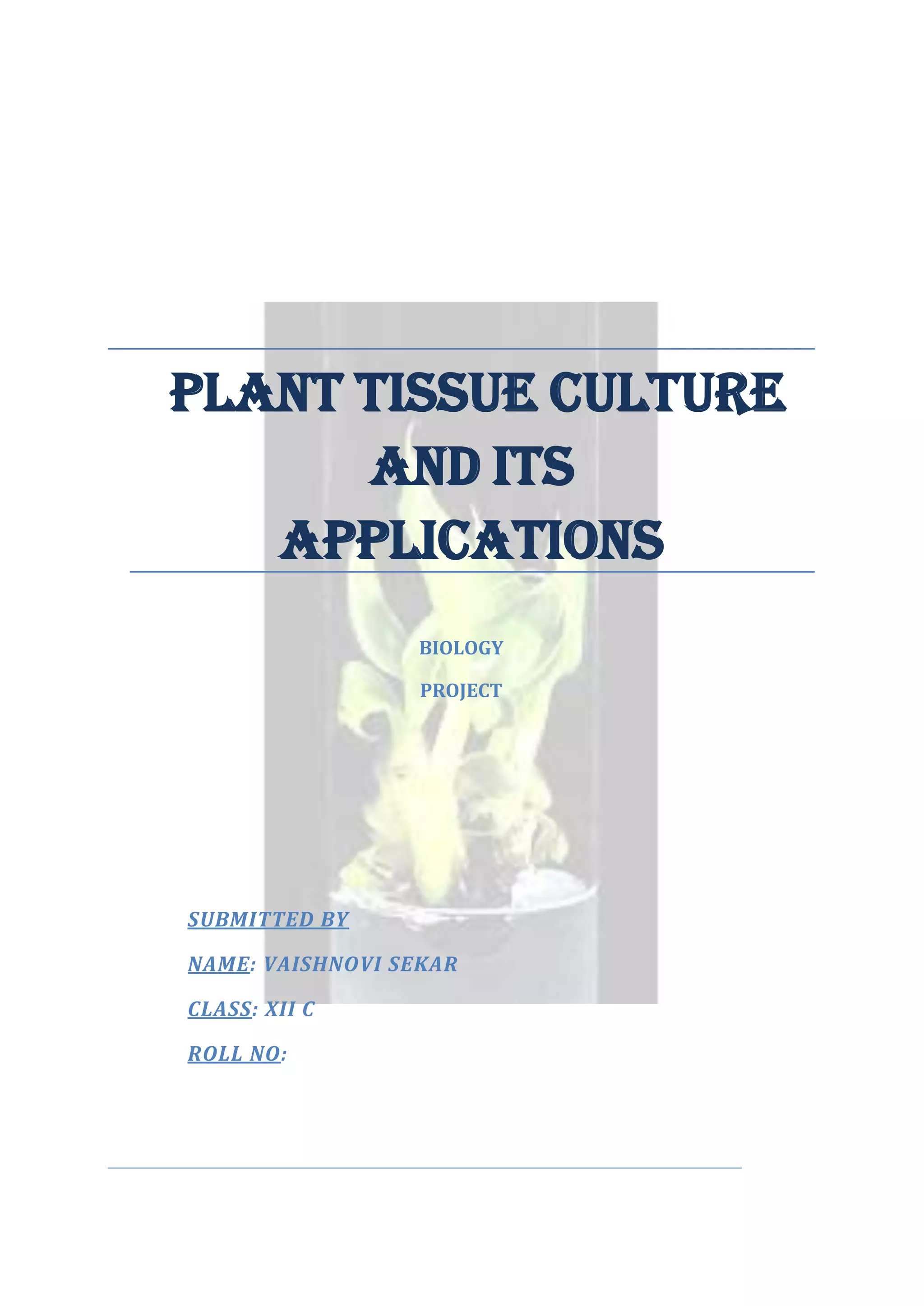 Plant tissue culture | PDF