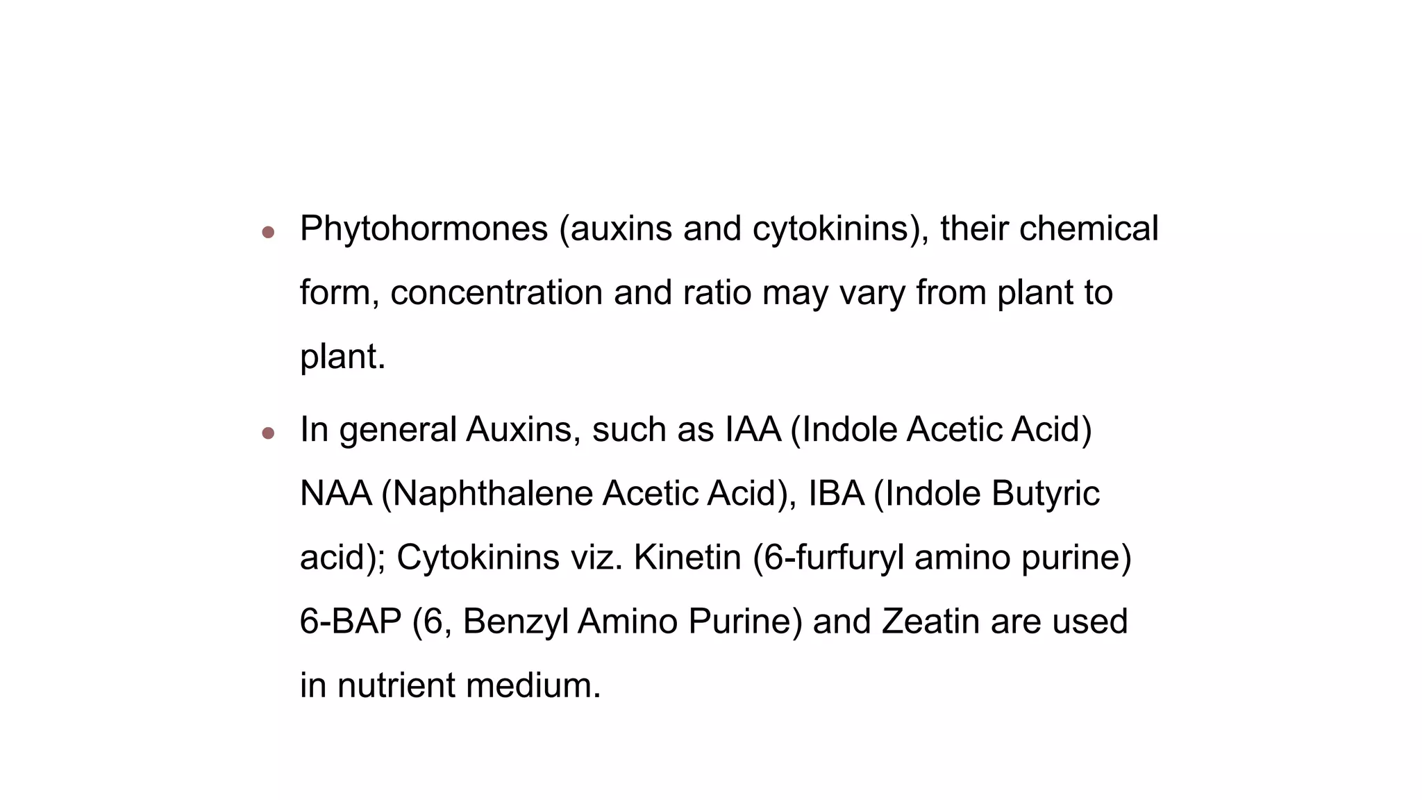 Plant tissue culture media components | PPT