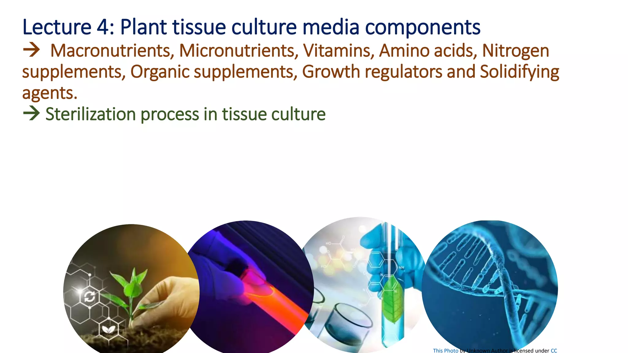 Plant tissue culture media components | PPT
