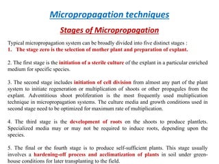 Plant tissue culture techniques | PPTX