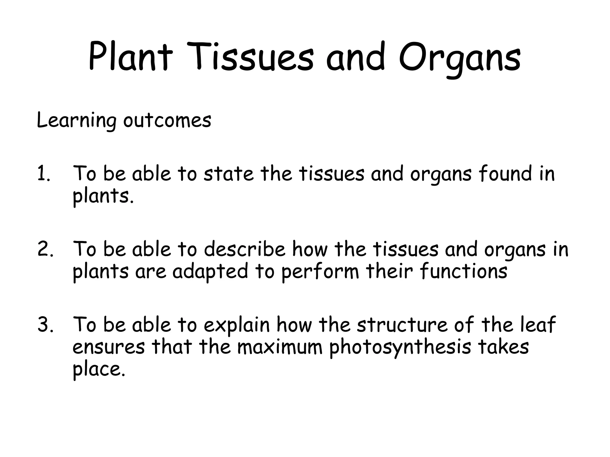 Plant Tissues and Organs.ppt | Gardening | Home & Garden