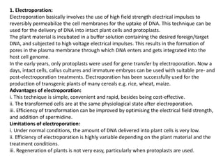 Plant transformation gene transfer methods in plants | PPTX